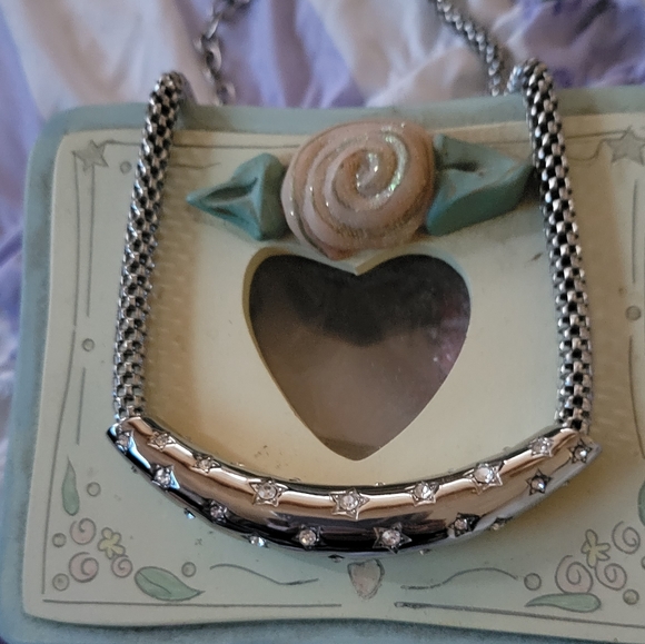 DSMK | Jewelry | Nwot Dsmk Stainless Steel Curved Bar Necklace With ...